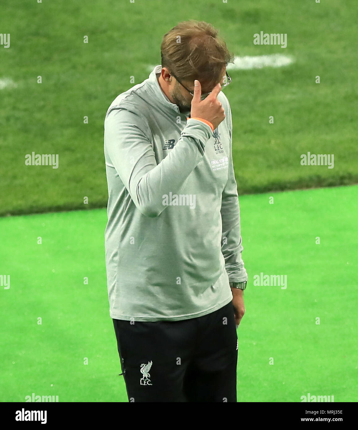 Liverpool manager Jurgen Klopp shows his dejection during the UEFA ...