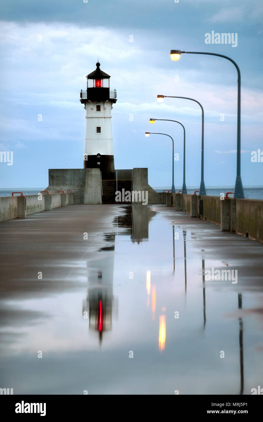 Lighthouse vertical reflection water hi-res stock photography and ...