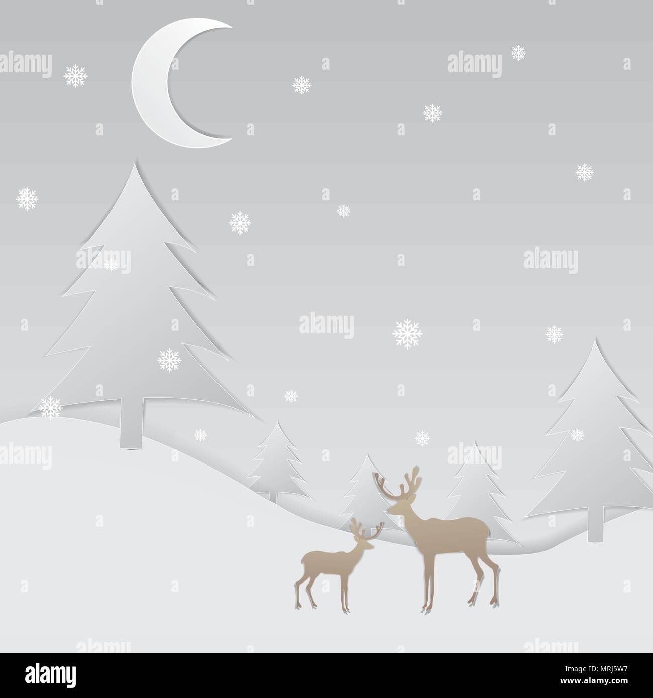 Nature landscape background. Cuted paper design. Vector eps10 Stock ...