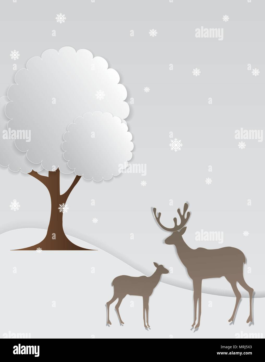 Nature landscape background. Cuted paper design. Vector eps10 Stock ...