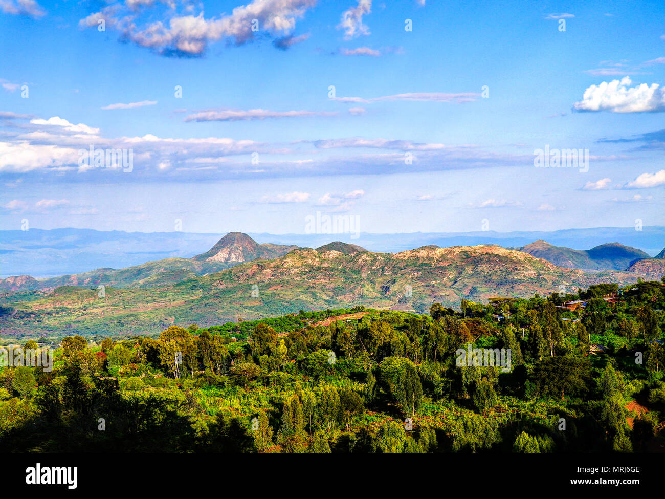 Aerial view to Mago National Park at Omo valley, Etiopia Stock Photo ...