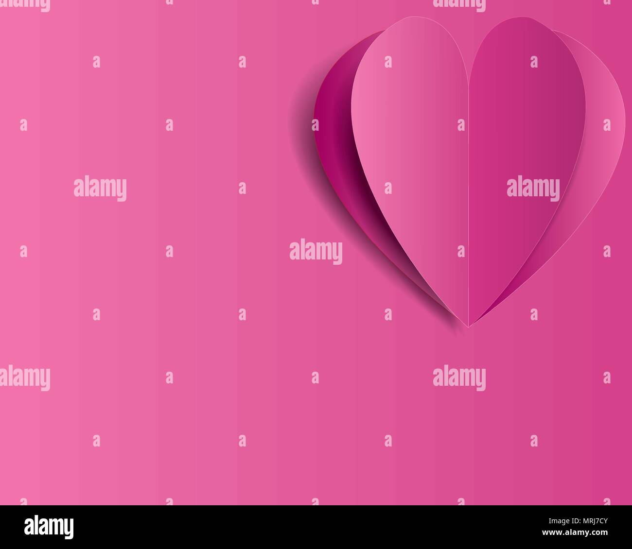paper hearts Valentines day card Stock Vector Image & Art - Alamy