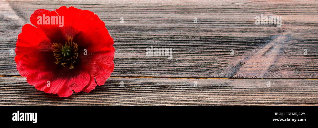 Memorial Day in America. Red poppy is a symbol of memory. Banner Stock ...