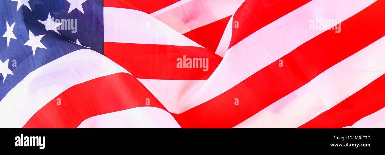 American Flag Over Whitewashed Wood Background For United States ...