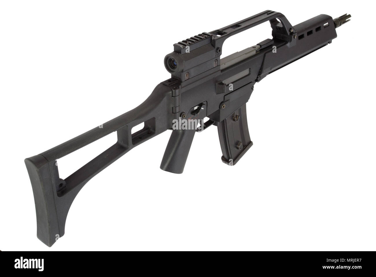 modern assault rifle isolated on a white background Stock Photo - Alamy