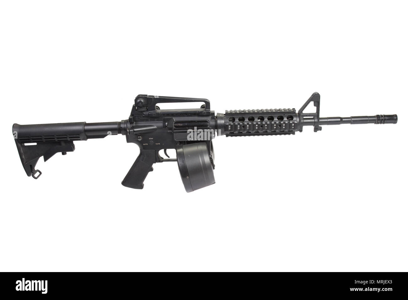assault rifle isolated on a white background Stock Photo - Alamy