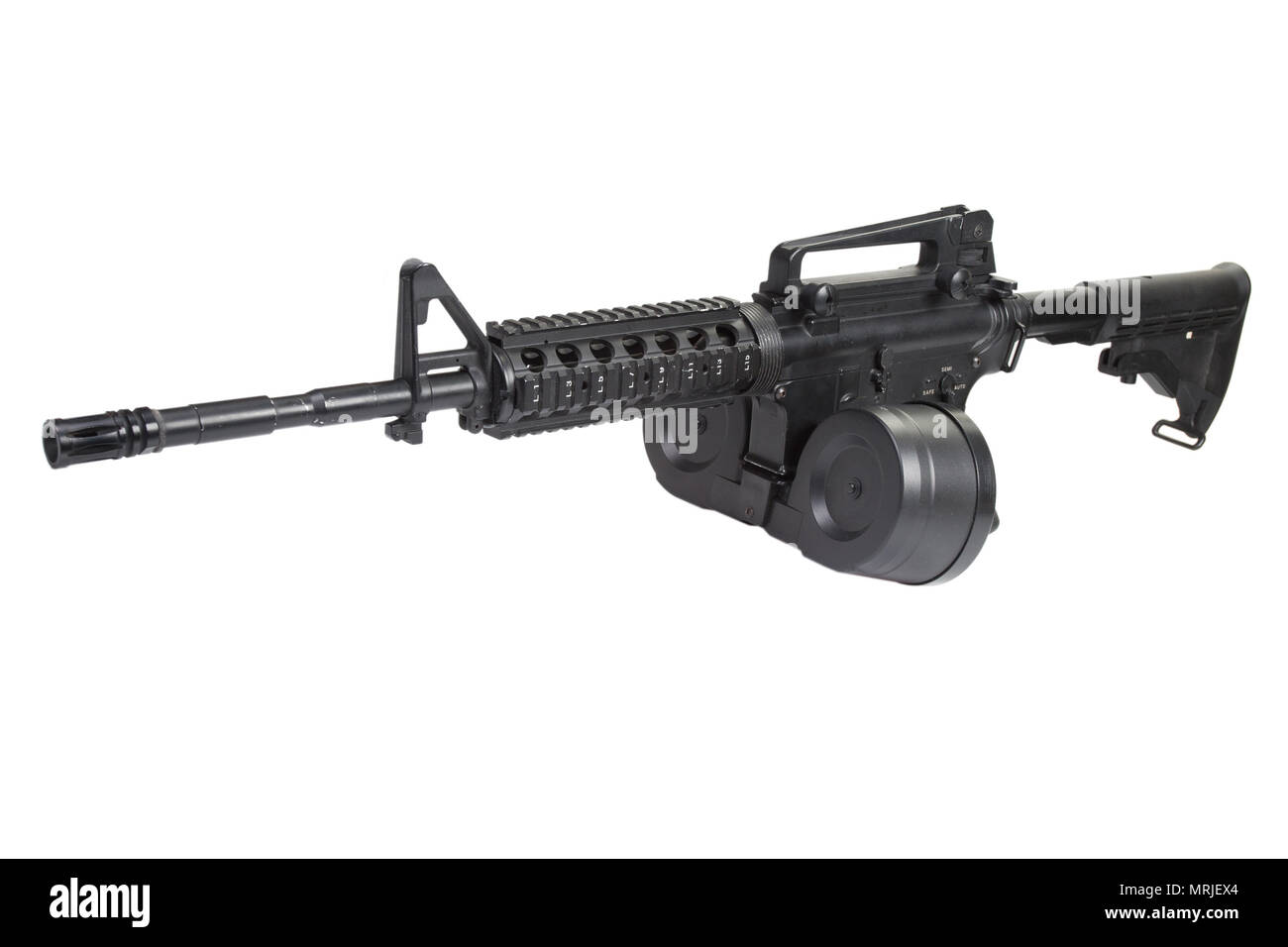 assault rifle isolated on a white background Stock Photo - Alamy