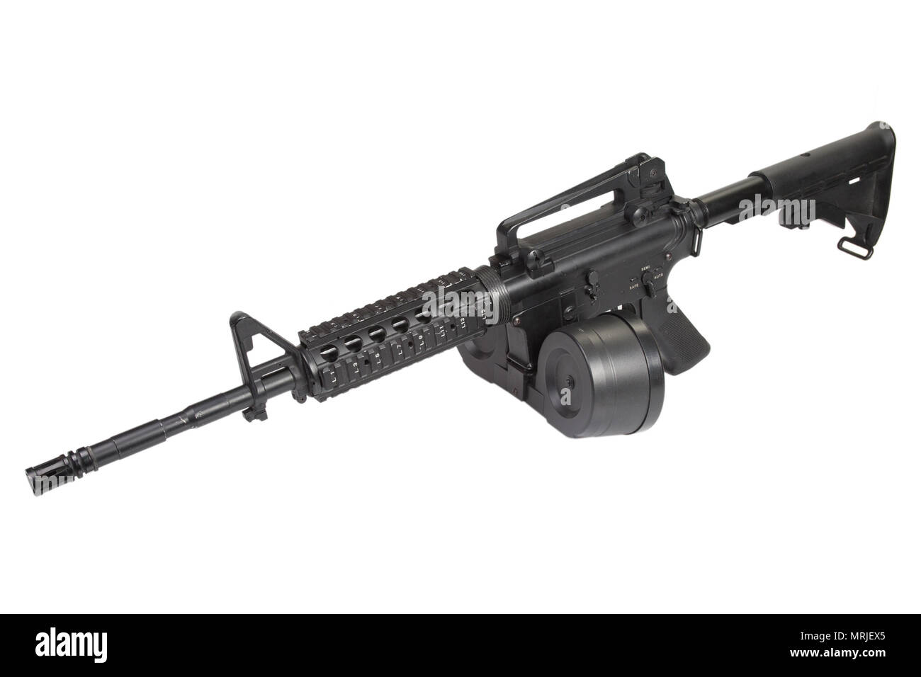 assault rifle isolated on a white background Stock Photo - Alamy