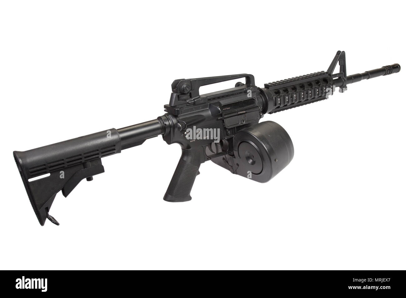 assault rifle isolated on a white background Stock Photo - Alamy