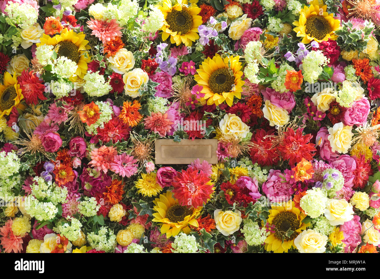 Summer of Love Flower display in Chelsea Stock Photo - Alamy