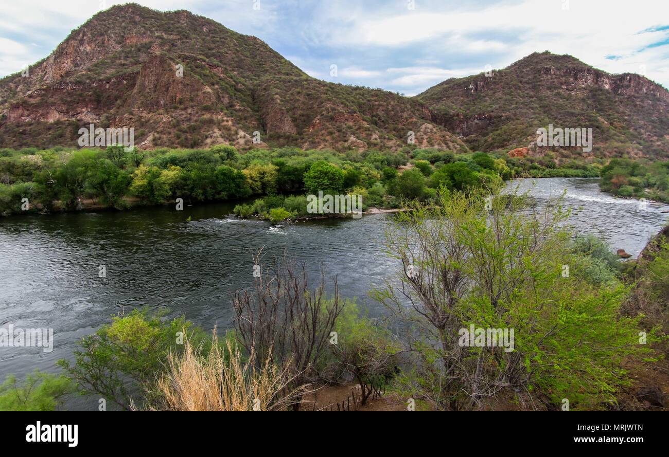 great flow of millions of cubic meters of water from the Yaqui River ...