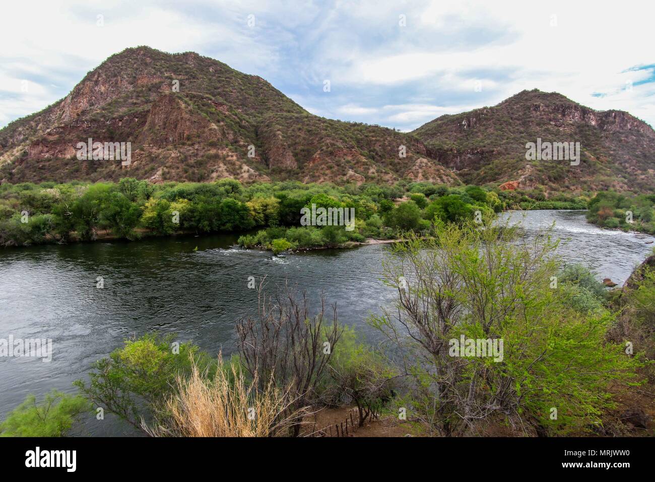 great flow of millions of cubic meters of water from the Yaqui River ...
