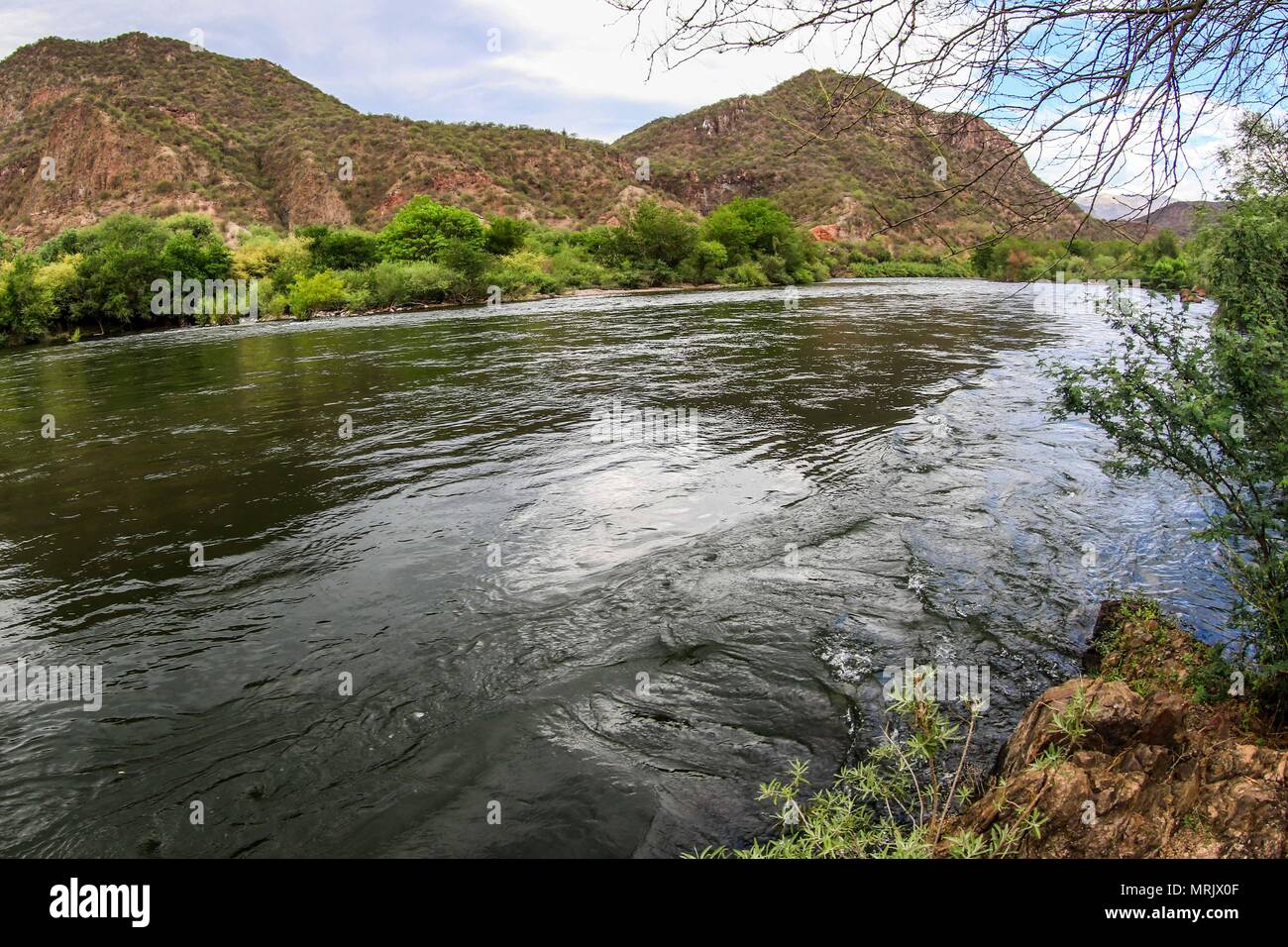 great flow of millions of cubic meters of water from the Yaqui River ...