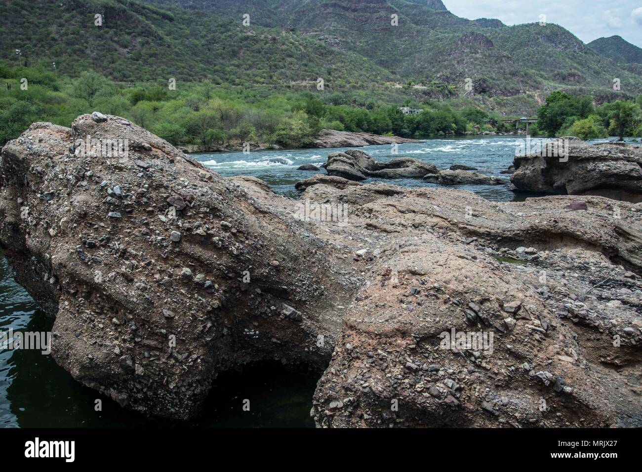 great flow of millions of cubic meters of water from the Yaqui River ...