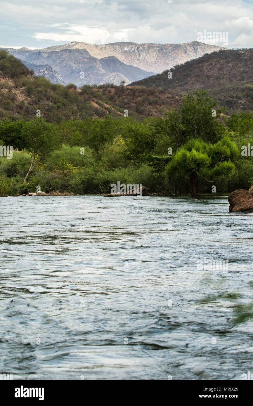 great flow of millions of cubic meters of water from the Yaqui River ...