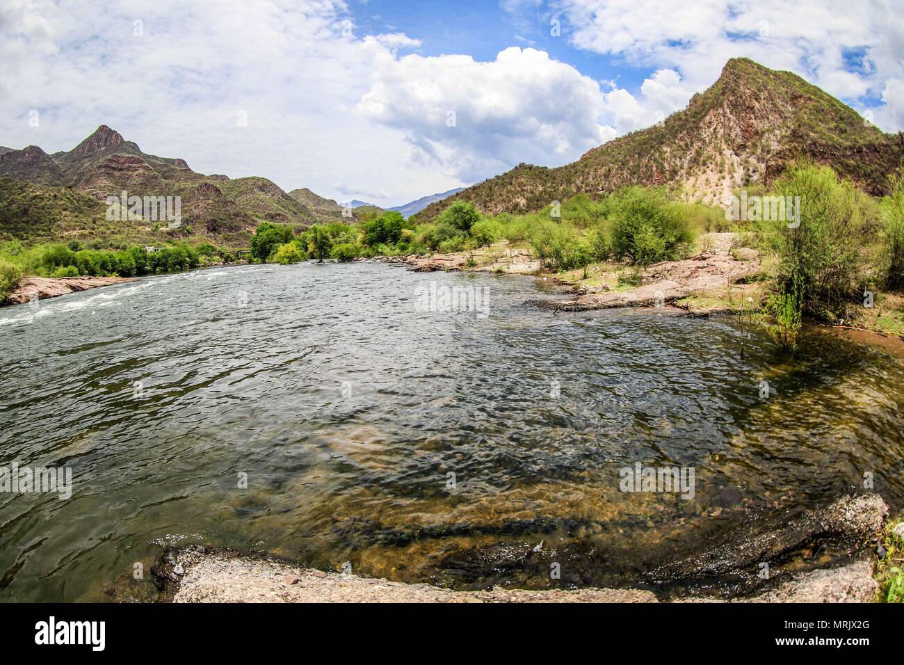 great flow of millions of cubic meters of water from the Yaqui River ...