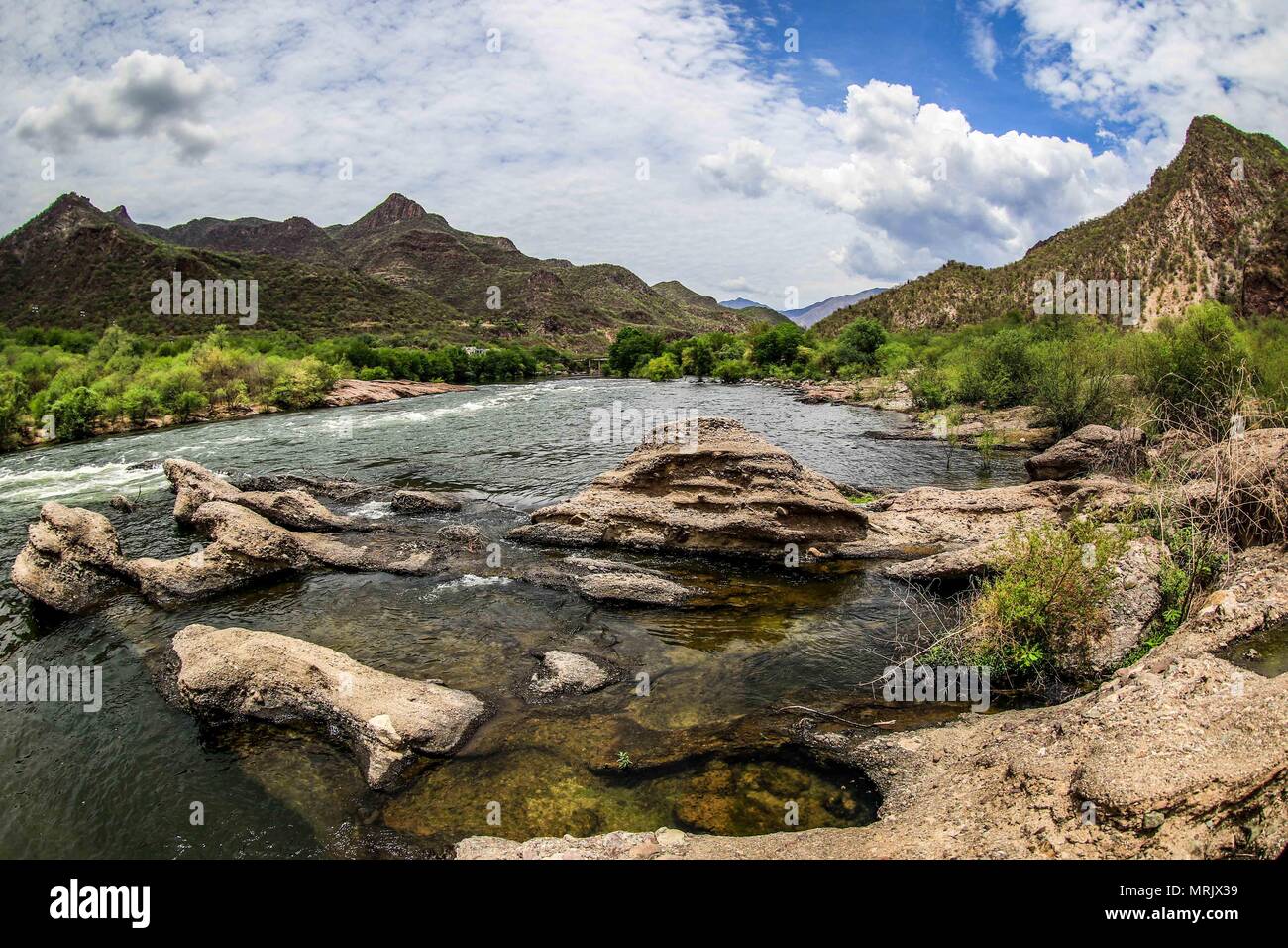 great flow of millions of cubic meters of water from the Yaqui River ...