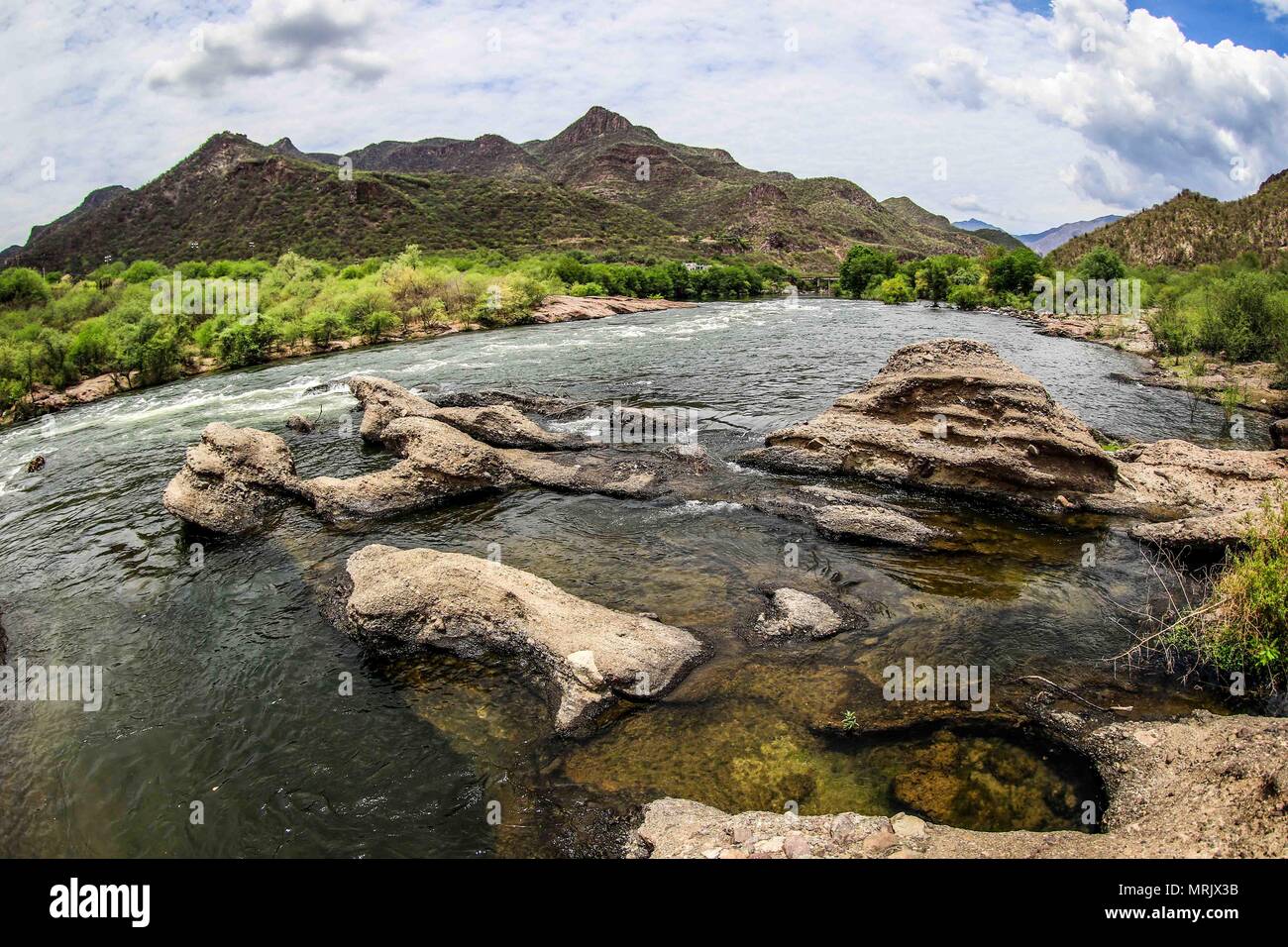 great flow of millions of cubic meters of water from the Yaqui River ...