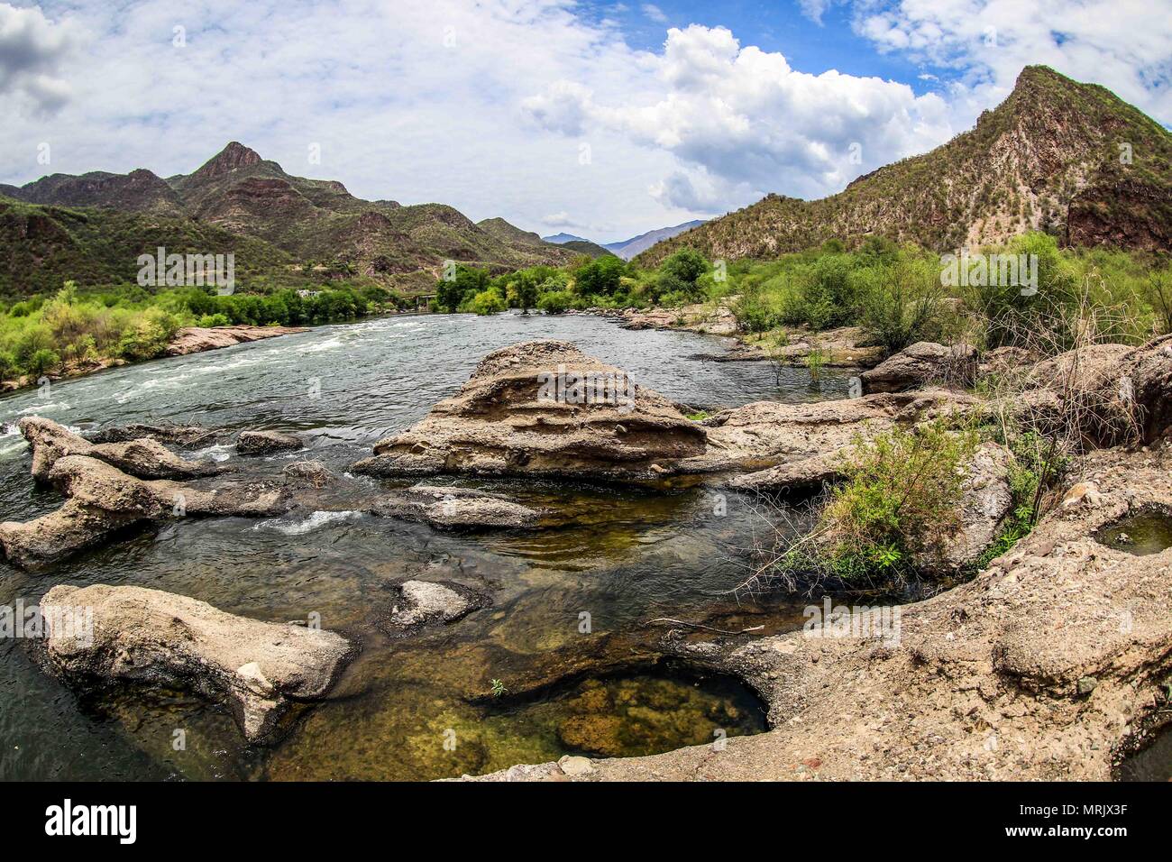 great flow of millions of cubic meters of water from the Yaqui River ...