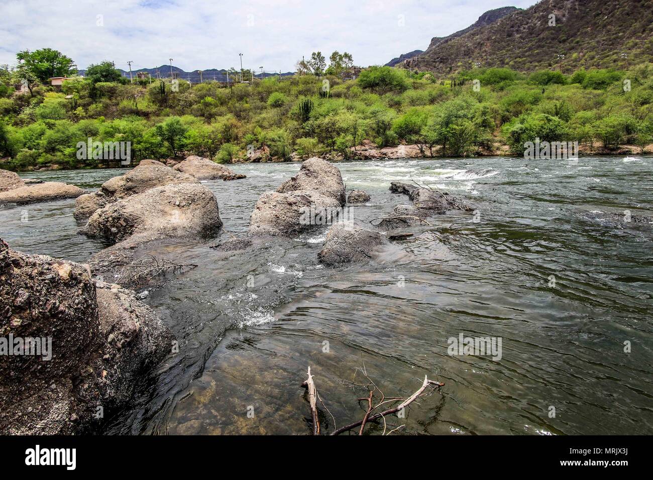 great flow of millions of cubic meters of water from the Yaqui River ...