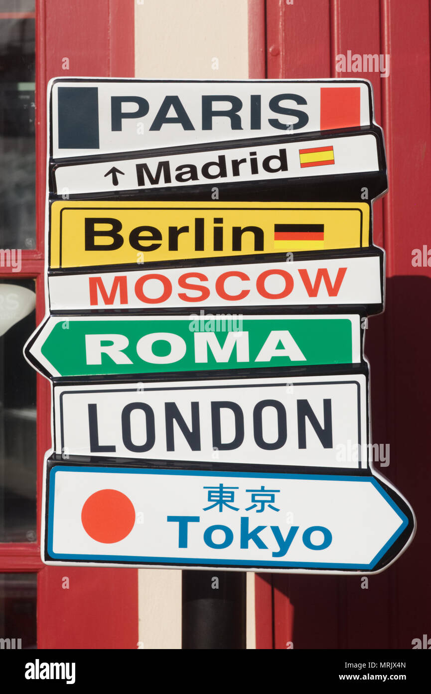 Travel signs Stock Photo - Alamy