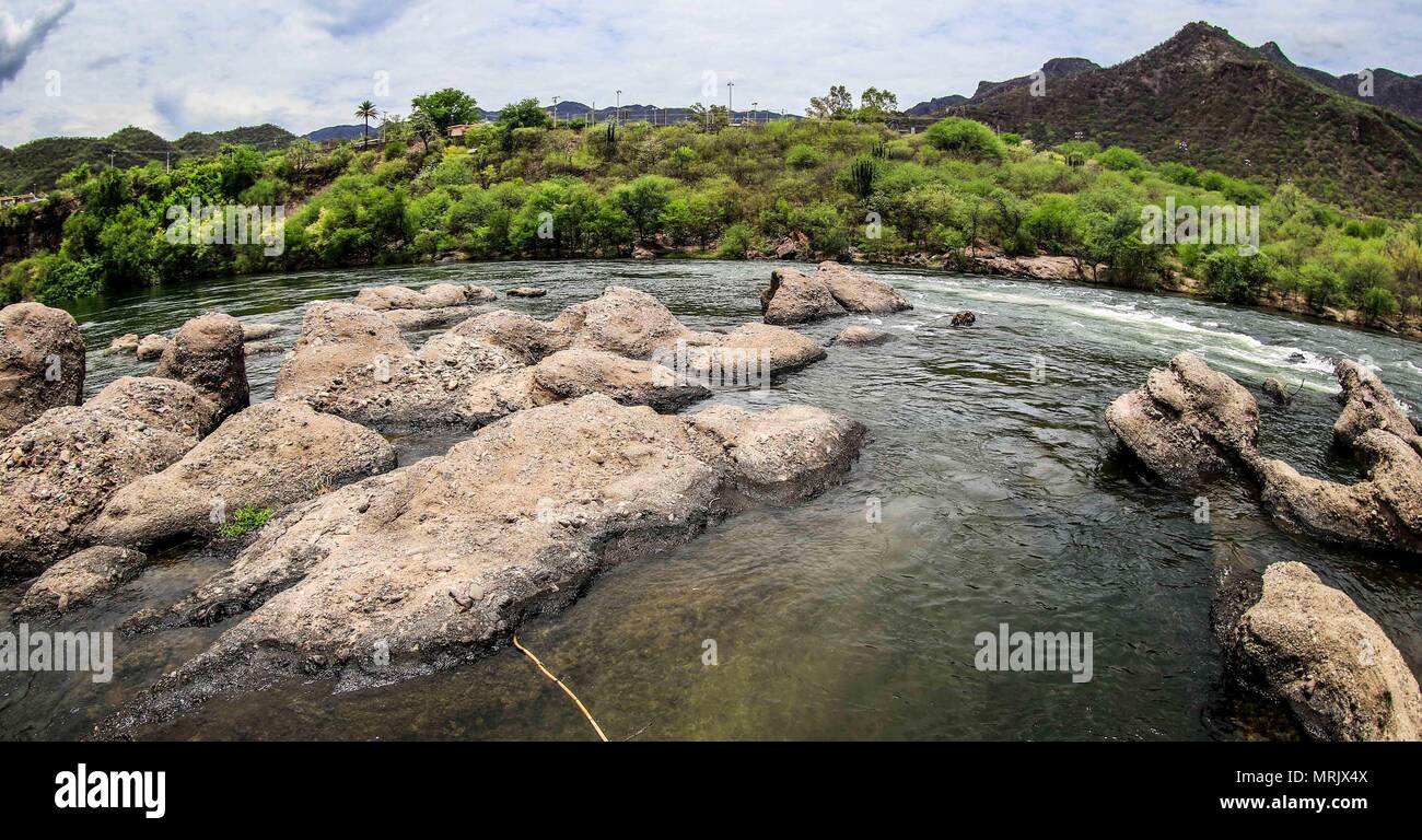 great flow of millions of cubic meters of water from the Yaqui River ...