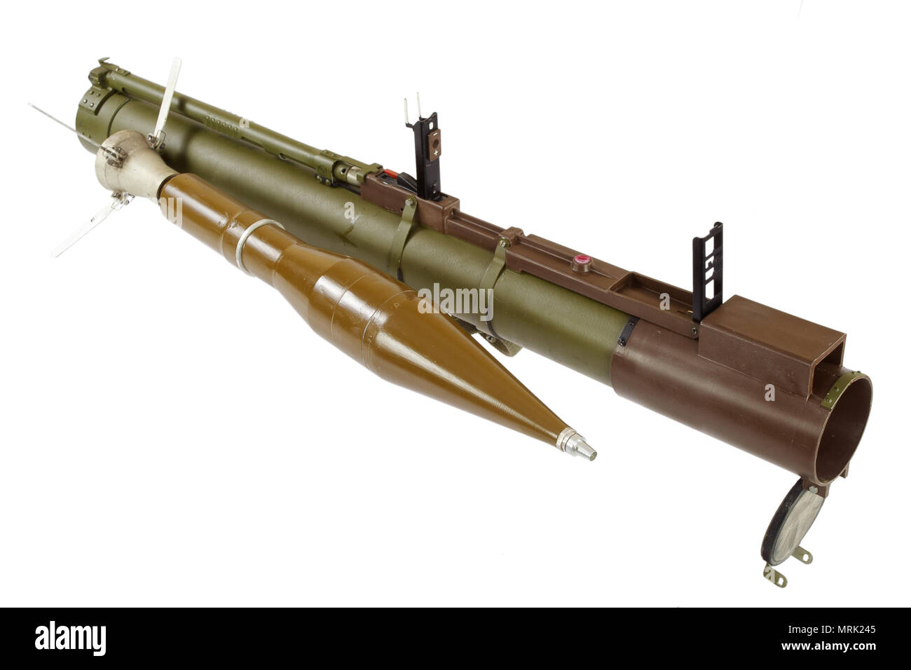 anti-tank rocket propelled grenade launcher "bazooka" isolated on white ...
