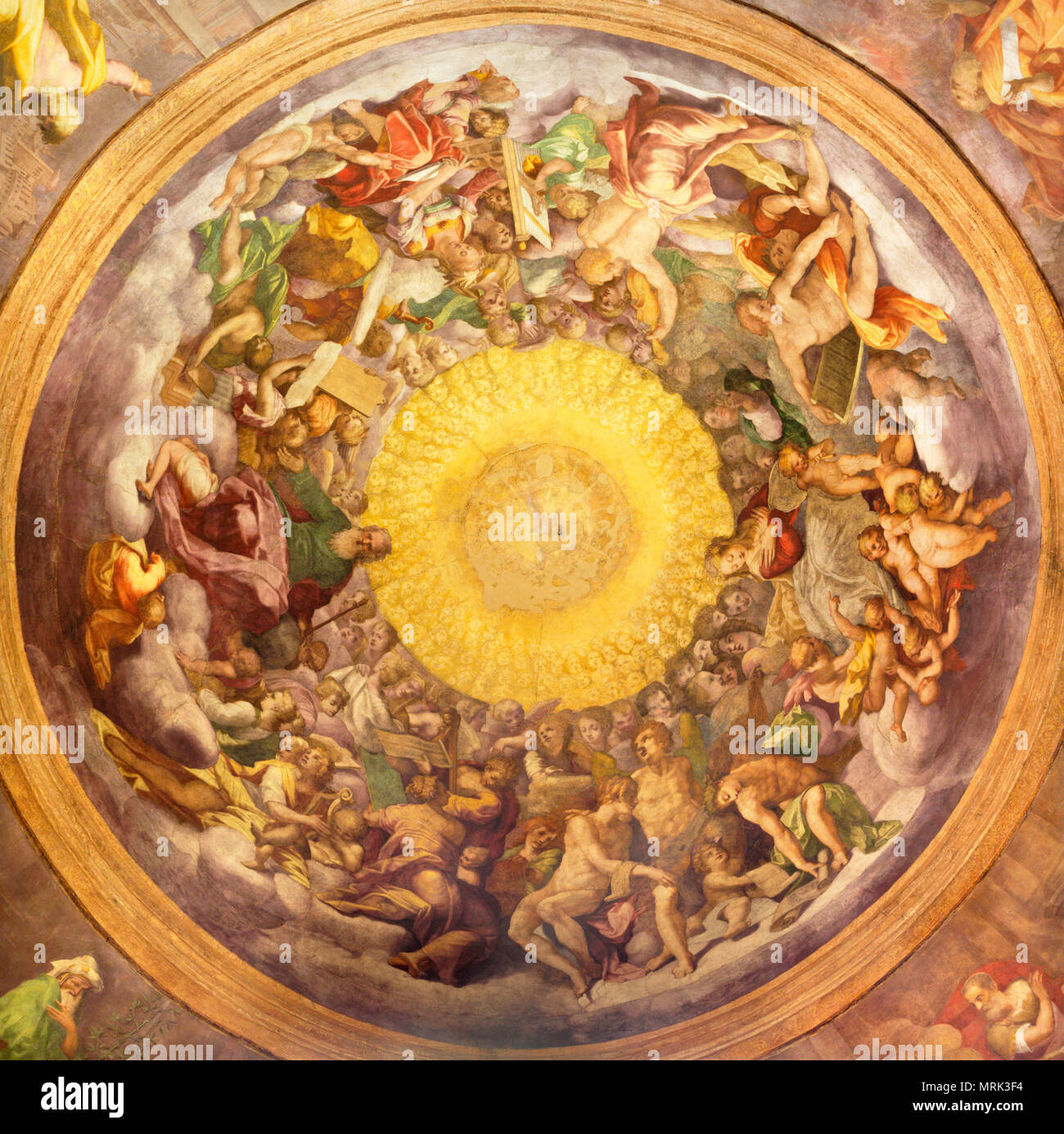 PARMA, ITALY - APRIL 17, 2018: The fresco of Assumpiton in the cupola ...