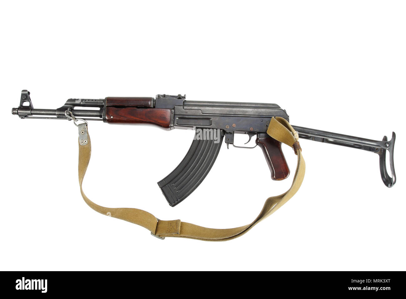 Rare first model AK - 47 assault rifle isolated on white Stock Photo ...