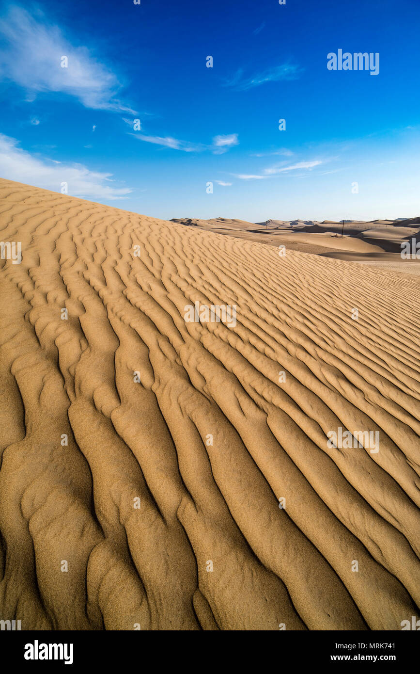 Desert of Ica in Peru, sand dunes and desert, South America Stock Photo ...