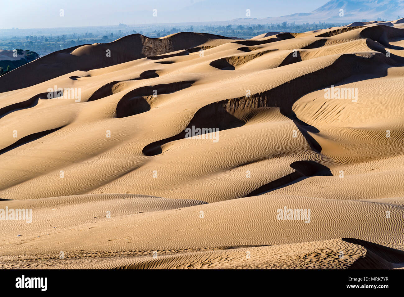 Desert of Ica in Peru, sand dunes and desert, South America Stock Photo ...