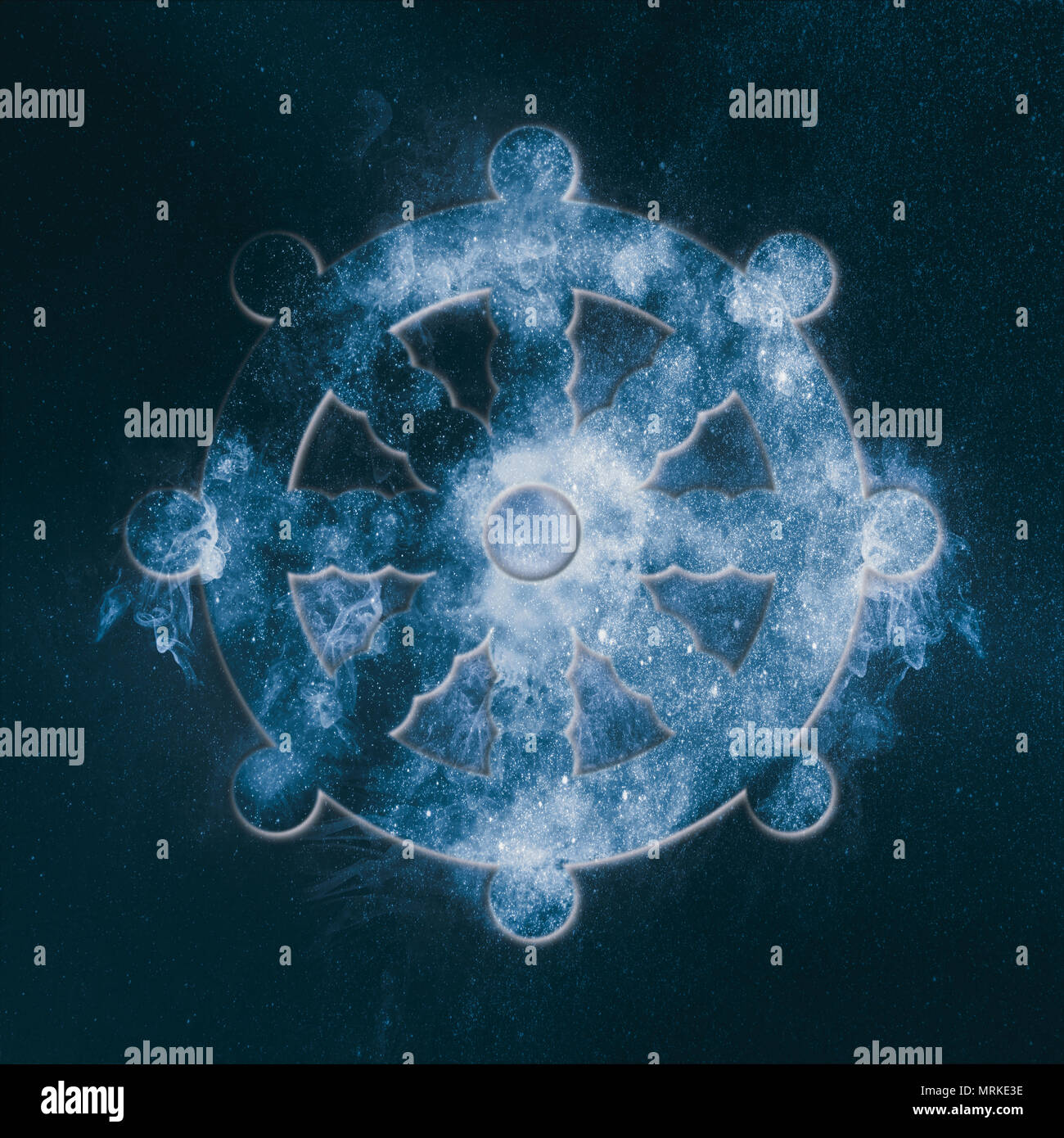 Dharma yoga wheel hi-res stock photography and images - Alamy