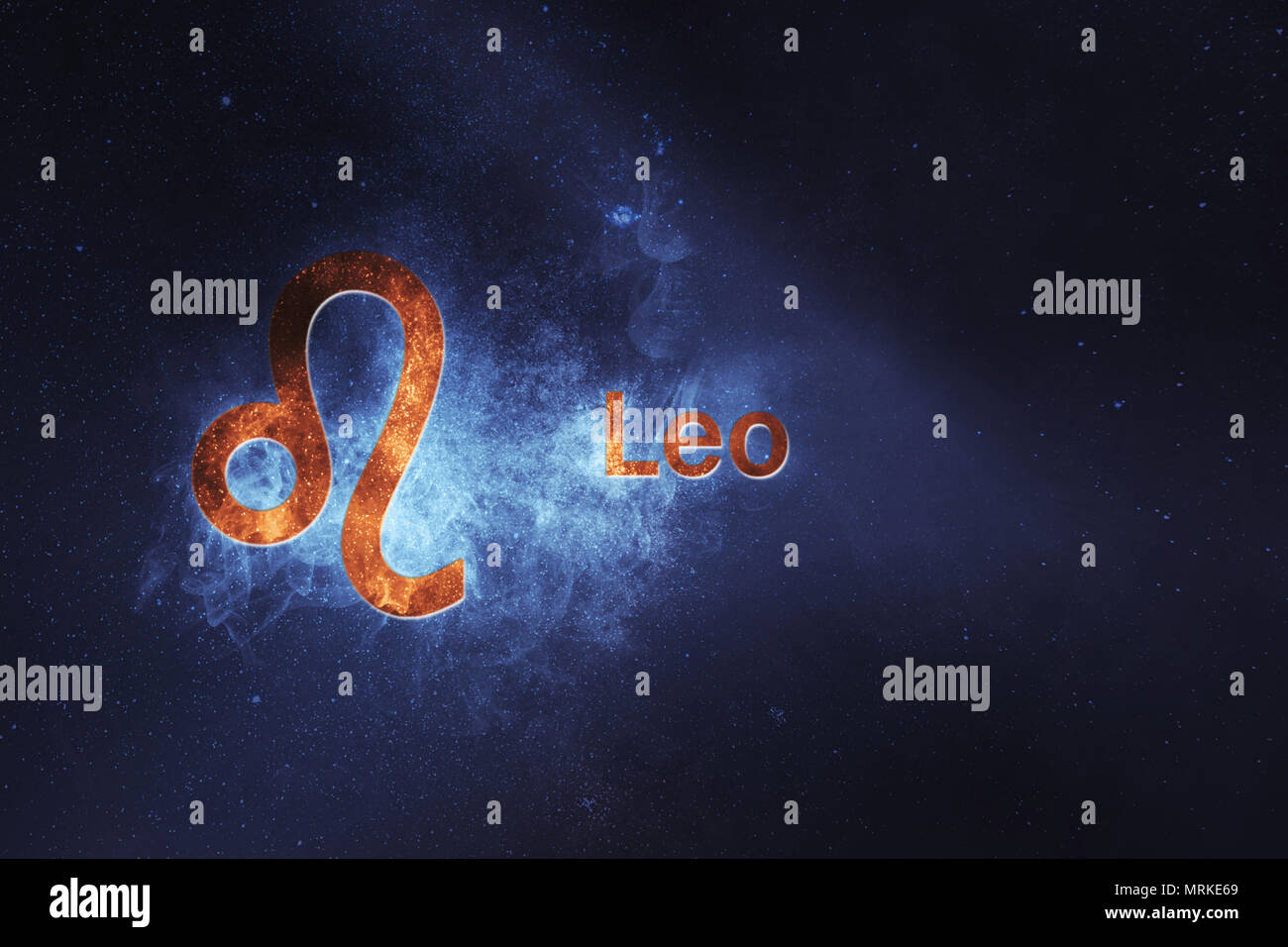 Leo Horoscope Sign. Abstract night sky background Stock Photo - Alamy