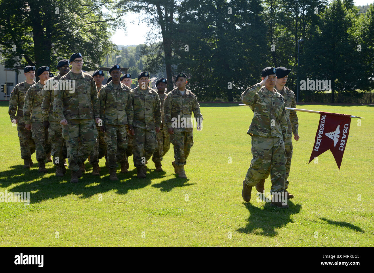 Wiesbaden Army Health Clinic, commanded by Lt. Col. Nelson So, executes ...