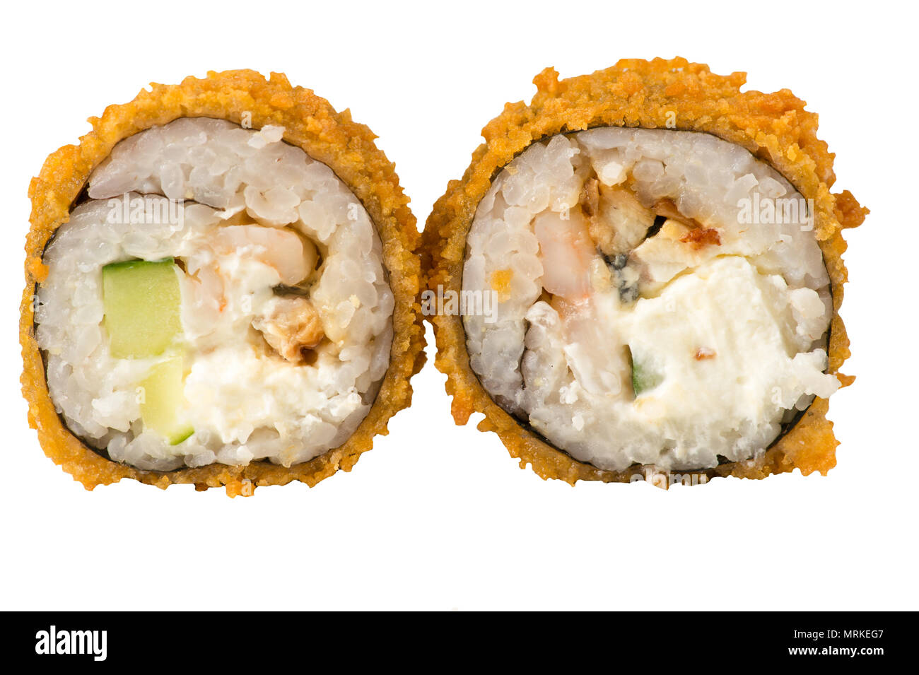 juicy sushi roll isolated on white Stock Photo - Alamy