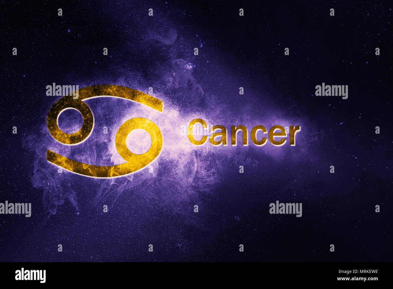 Cancer Horoscope Sign. Abstract night sky background Stock Photo - Alamy