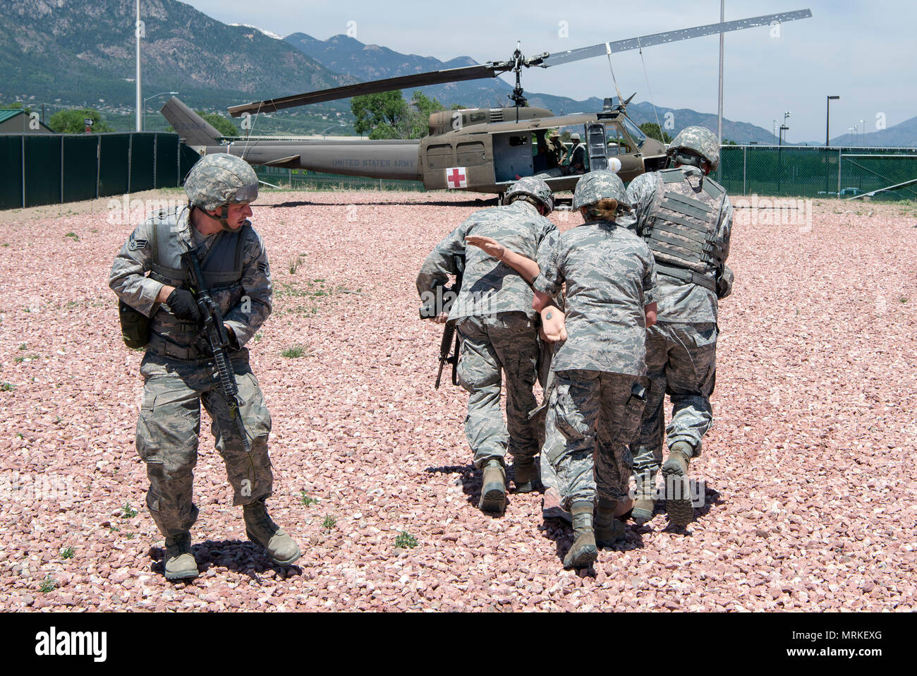 Technical Sgt. David Jacobson (left) a security forces personnel troop ...