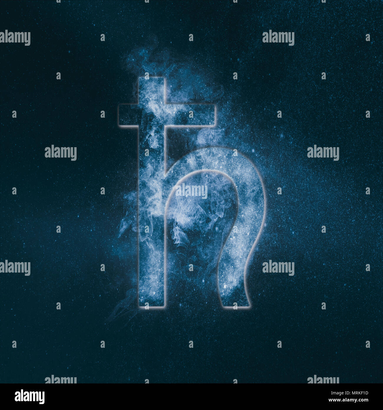 Planet Saturn Symbol. Saturn sign. Abstract night sky background Stock ...