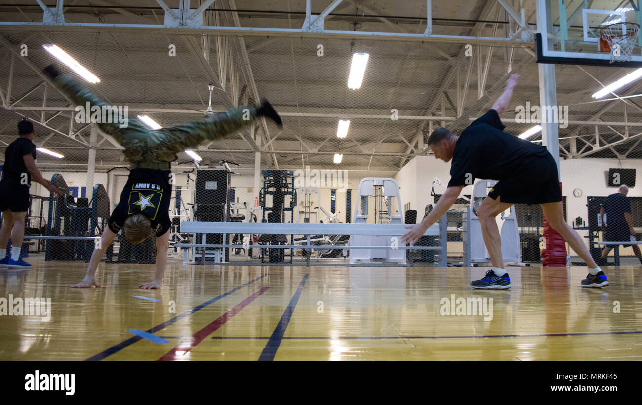 Sgt. Whitney Conder, a Total Soldier Enhancement Training coach ...