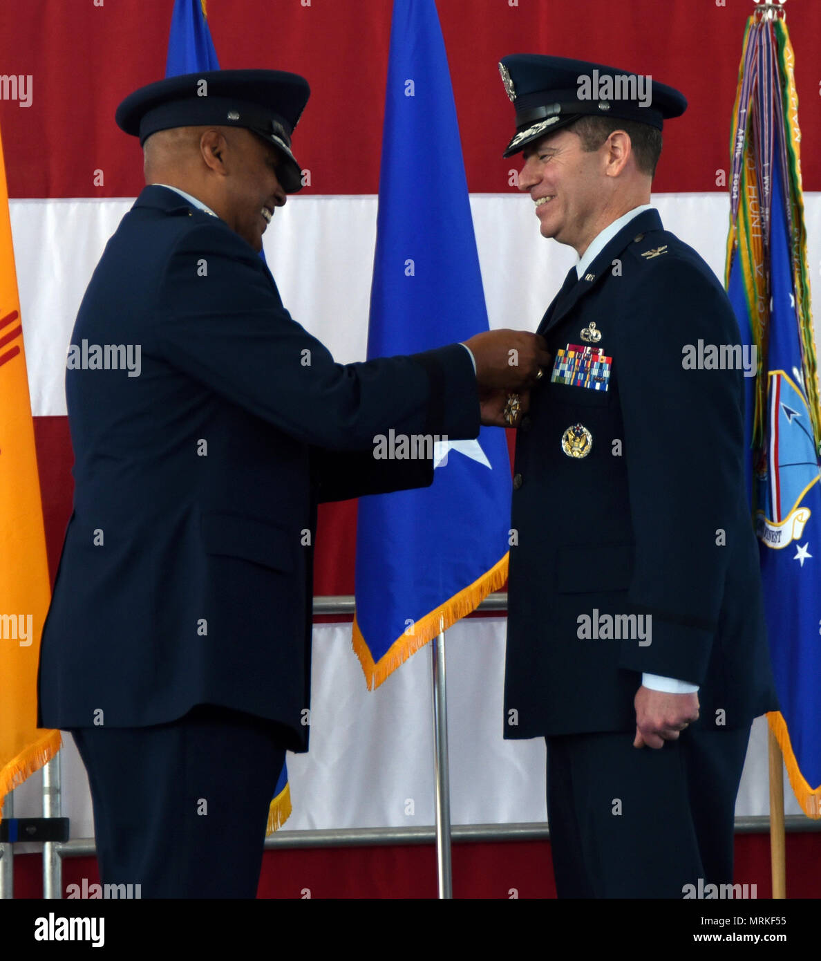Maj. Gen. Anthony Cotton, 20th Air Force commander, pins the Legion of ...