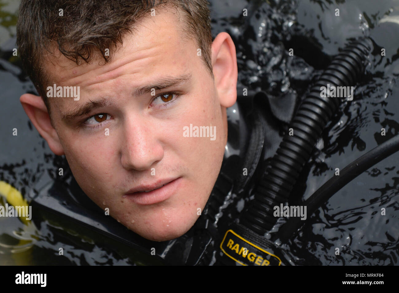 U.S. Army Pfc. Kyle Grimes, 74th Engineer Dive Detachment, 92nd Eng ...