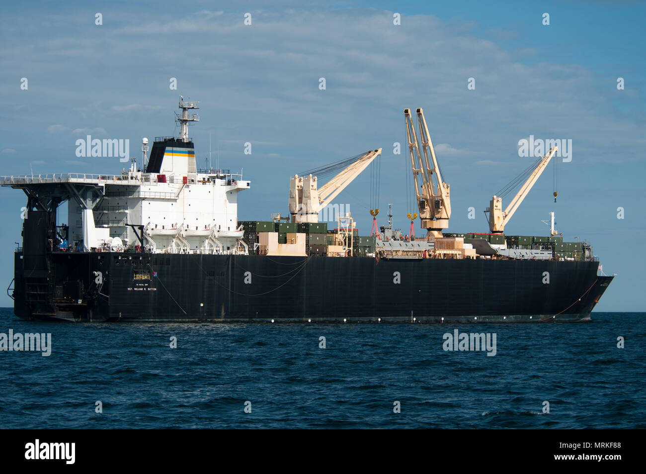 Improved navy lighterage system inls causeway ferries hi-res stock ...