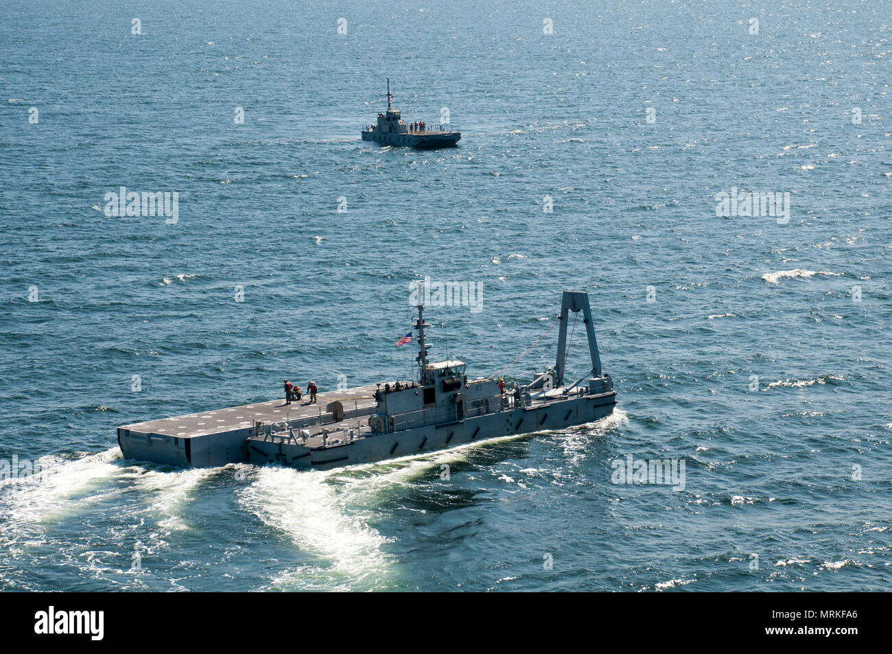 Improved navy lighterage system inls causeway ferries hi-res stock ...