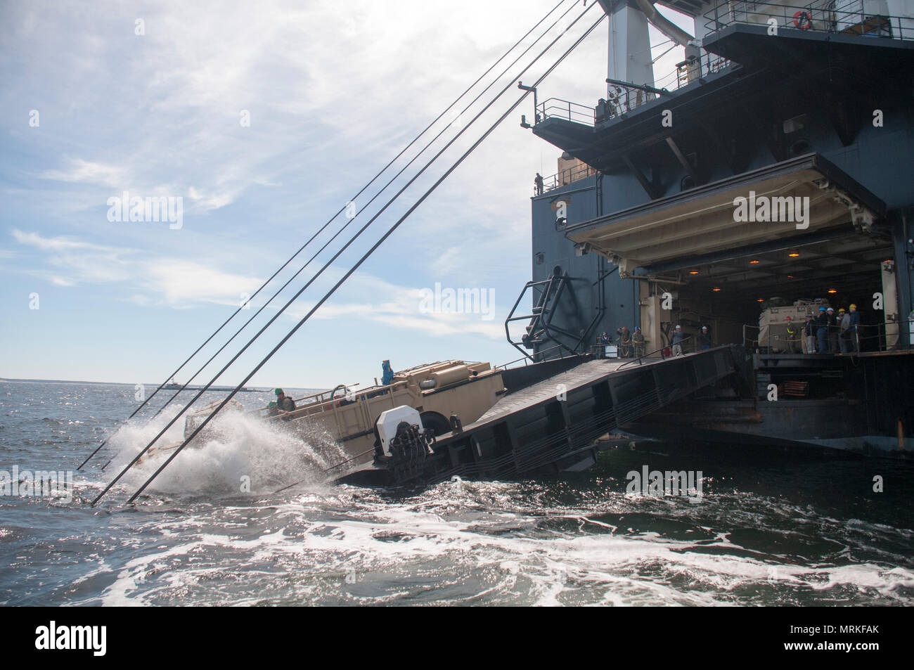 Improved navy lighterage system inls causeway ferries hi-res stock ...