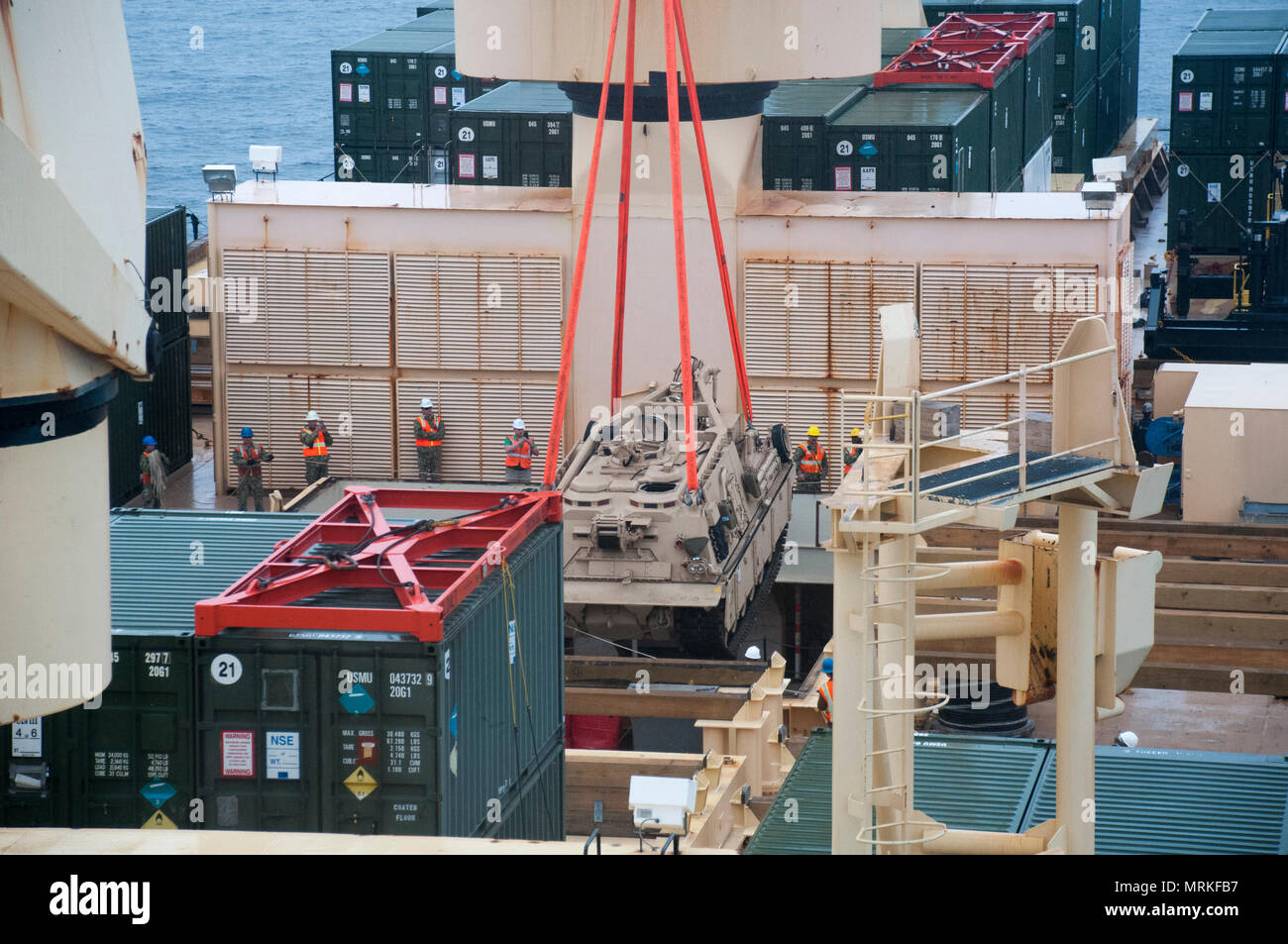 Improved navy lighterage system inls causeway ferries hi-res stock ...