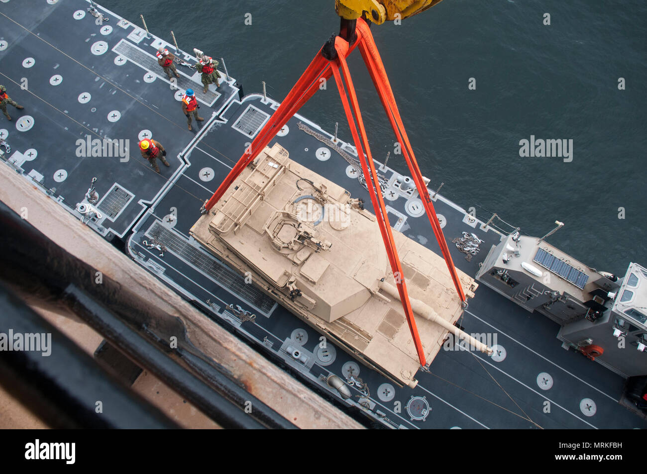 Improved navy lighterage system inls causeway ferries hi-res stock ...