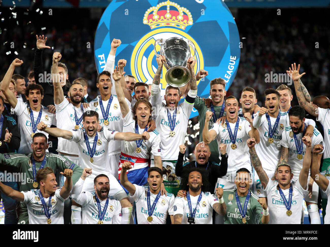 Celebrate winning uefa champions league final nsk olimpiyskiy stadium ...