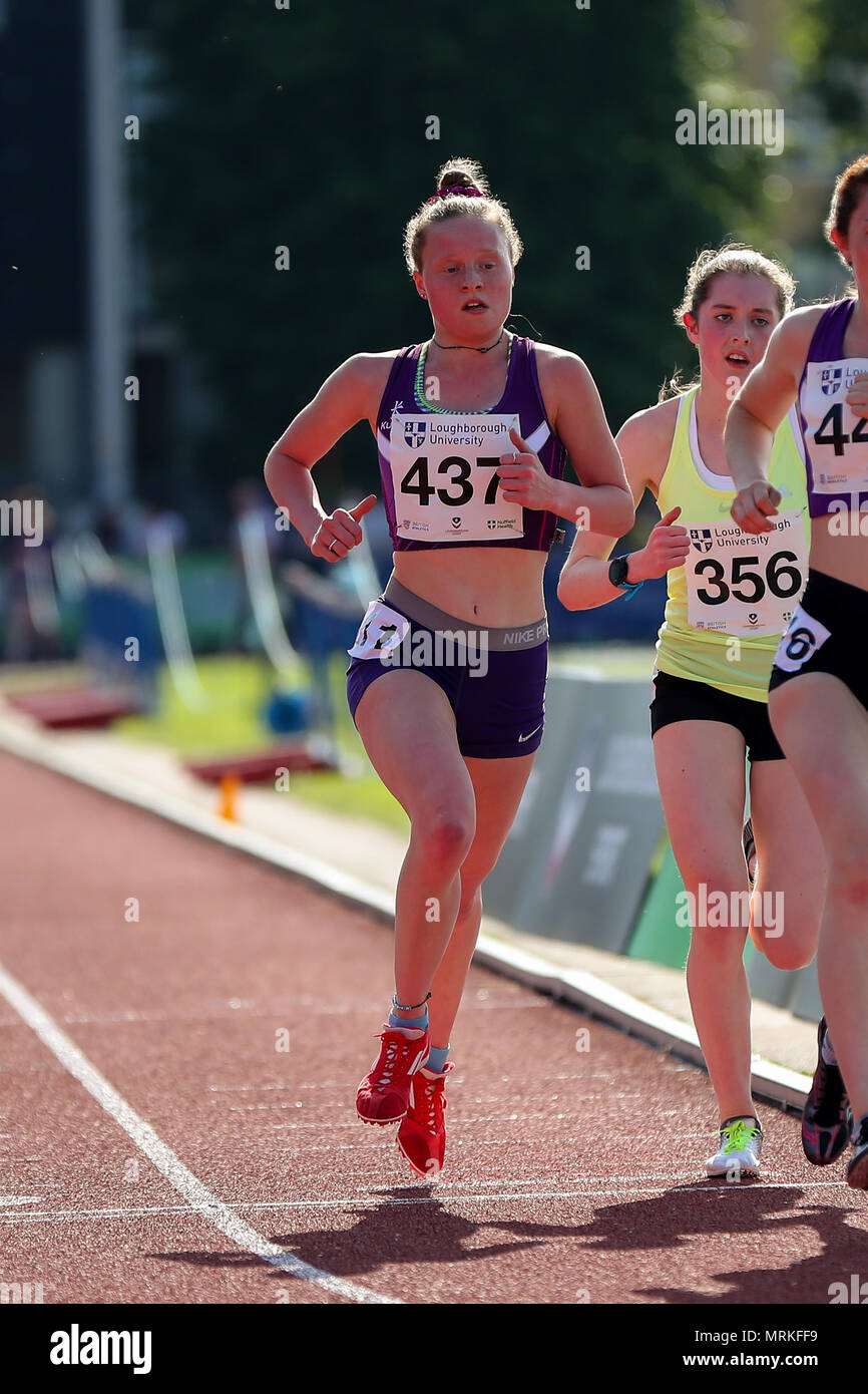 Loughborough, England, 20th, May, 2018. Bryony Gunn competing in the ...