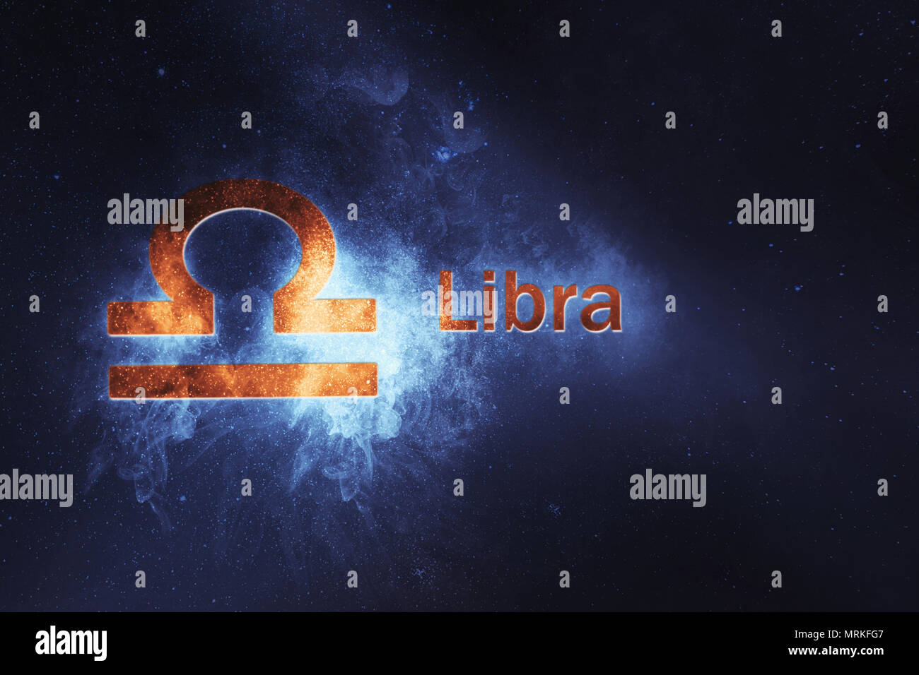 Libra Horoscope Sign. Abstract night sky background Stock Photo - Alamy