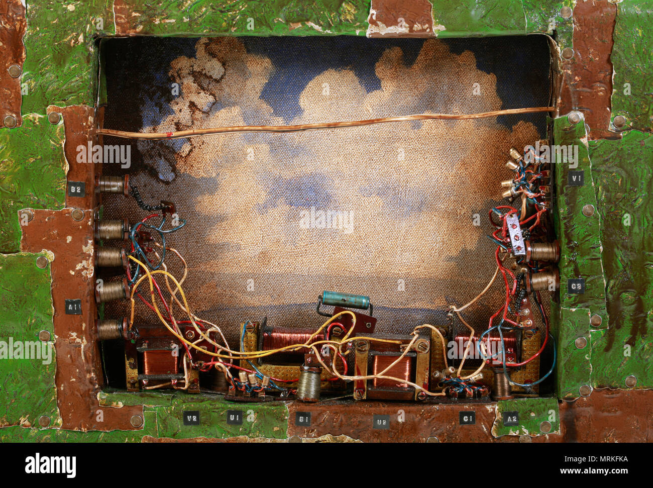 Post Apocalyptic Electronic Control Box Console Frame Stock Photo - Alamy